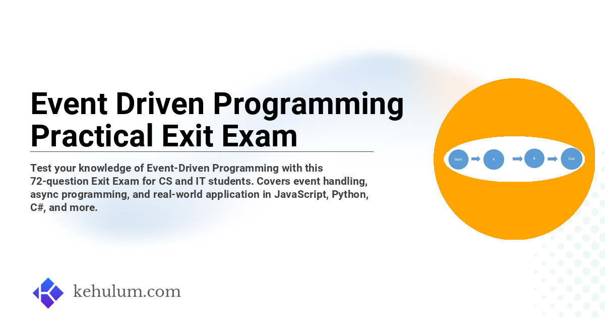 Event Driven Programming | Practical Exit Exam Question | Kehulum