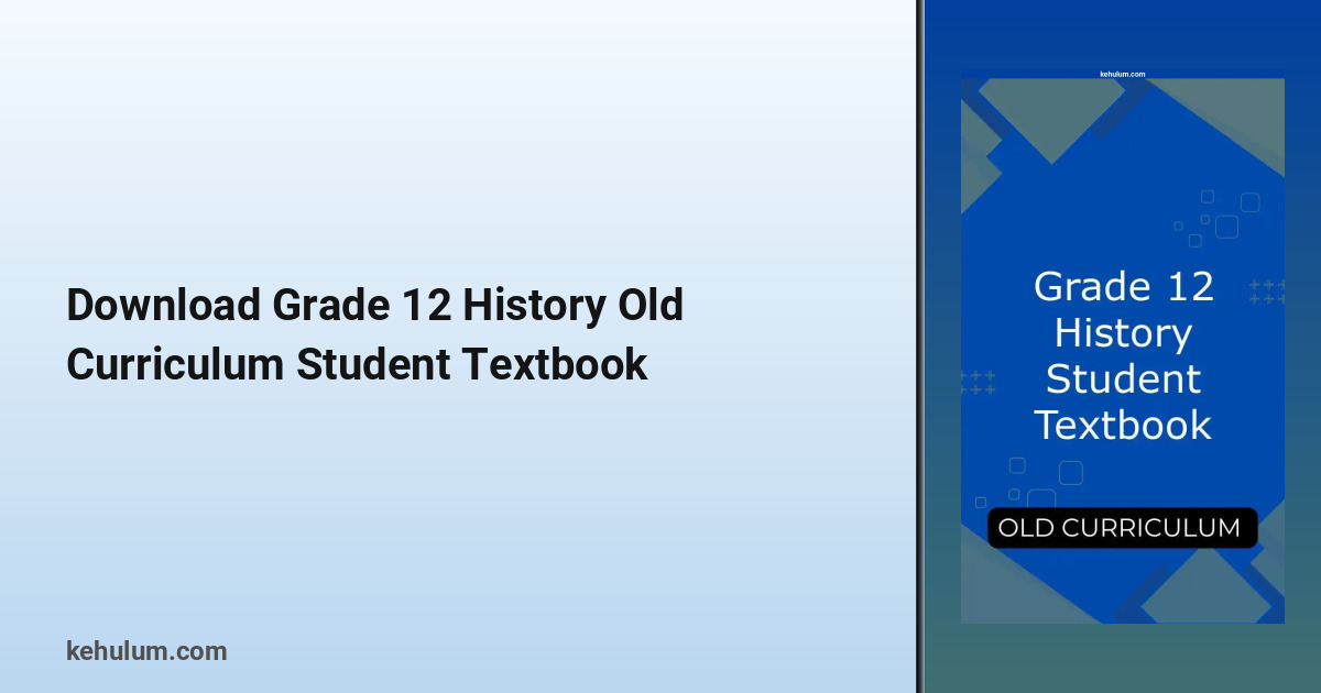 Ethiopian Grade 12 History Student Textbook - Old Curriculum PDF ...